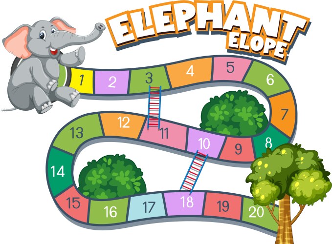 Simple board game template Royalty Free Vector Image