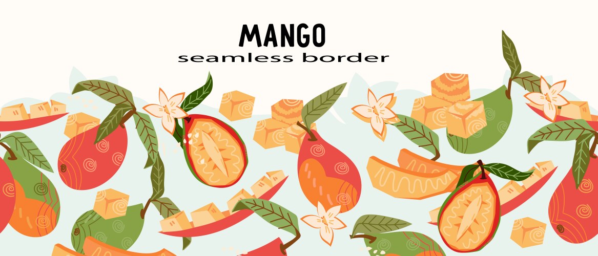 Mango border Vector Images & Graphics for Commercial Use | VectorStock