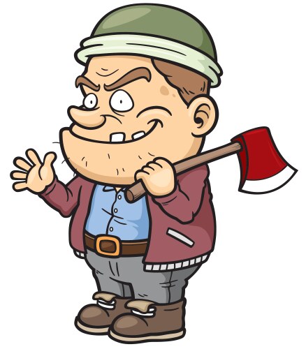 Cartoon man taken hostage tied with rope Vector Image