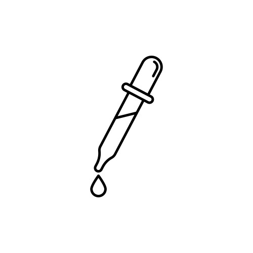 Dropper pipette icon set chemistry laboratory Vector Image
