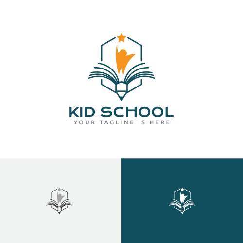 Modern school logo Royalty Free Vector Image - VectorStock