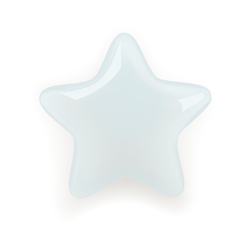 Realistic glass star on a transparent background Vector Image
