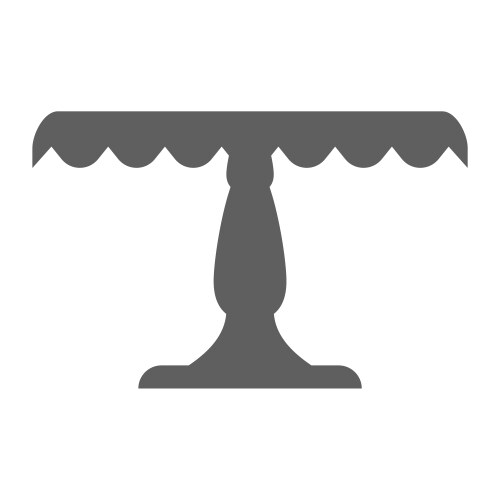 Stand cake in flat icon style empty tray Vector Image