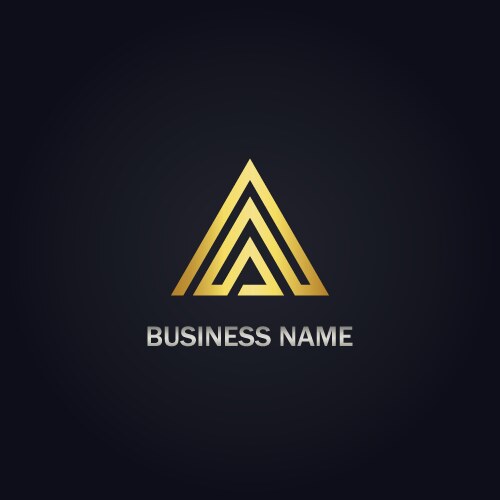 Square line geometry gold logo Royalty Free Vector Image