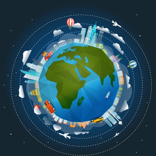 Evolution of earth concept Royalty Free Vector Image