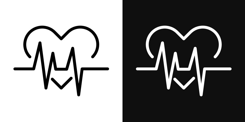 Pulse icon set Royalty Free Vector Image - VectorStock