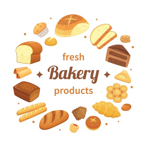 Baked goods Royalty Free Vector Image - VectorStock