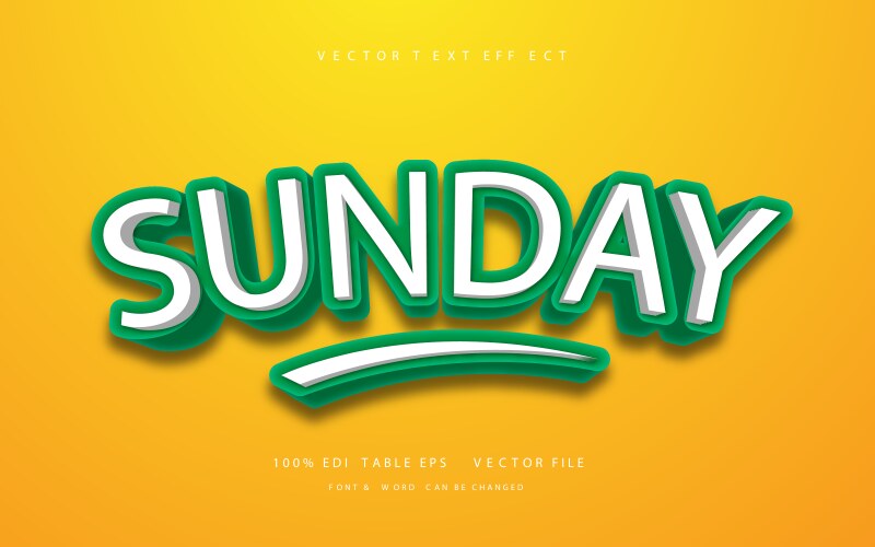 Strong bold colorful editable font effect Vector Image