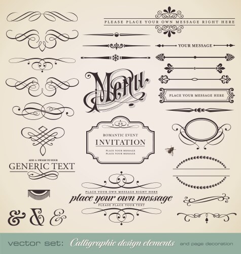 Menu Calligraphy Vector Images (over 19,000)