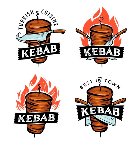 Doner kebab Royalty Free Vector Image - VectorStock