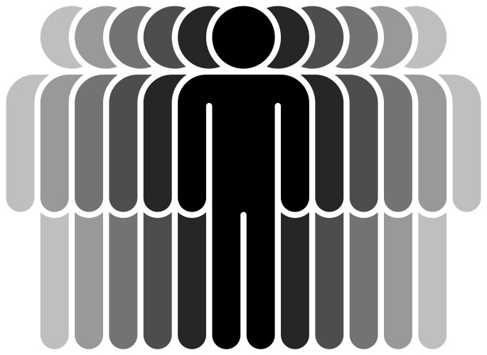 Five human sign people symbol Royalty Free Vector Image