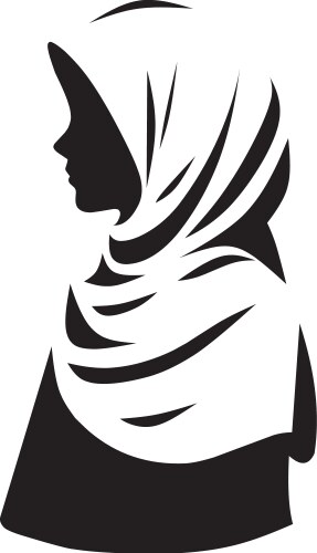 Hijab woman Royalty Free Vector Image - VectorStock