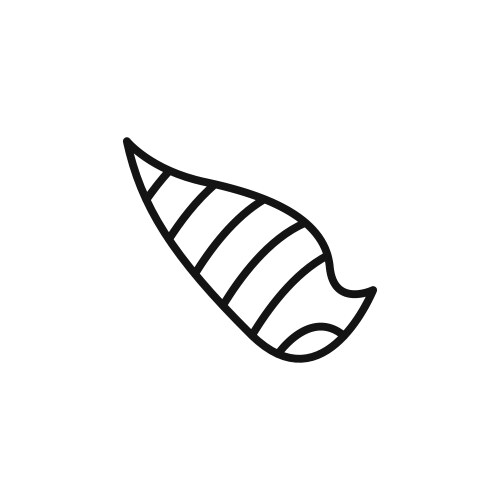 Sea shell with pearl icon logo sign outline Vector Image