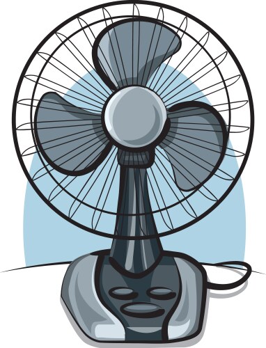 Pedestal fan cartoon isolated Royalty Free Vector Image