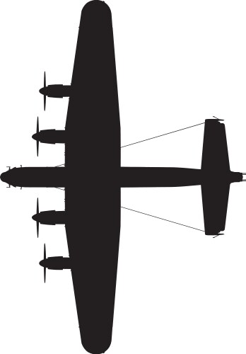 Avro lancaster iii front Royalty Free Vector Image