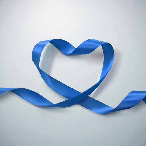 Blue bow and ribbon Royalty Free Vector Image - VectorStock