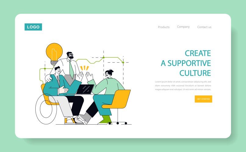 Employee well-being concept Royalty Free Vector Image