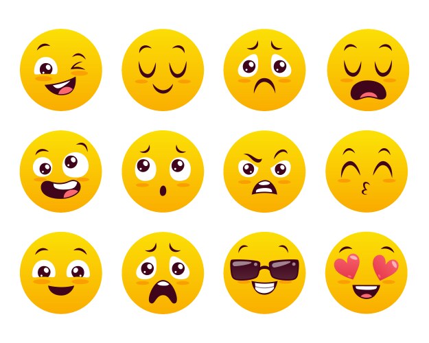 Set of emoticons Royalty Free Vector Image - VectorStock