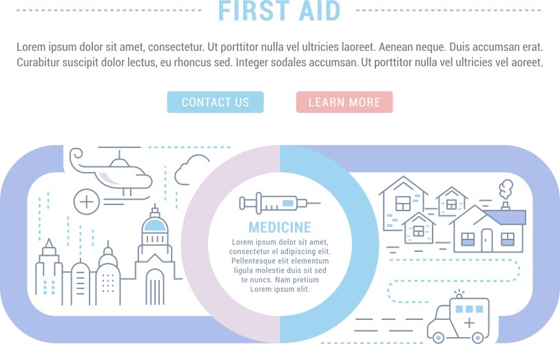 First aid kit equipment background Royalty Free Vector Image