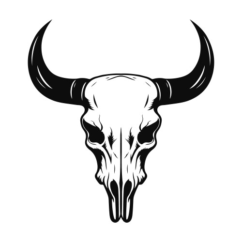 Cow Skull Silhouette Clip Art Bull Skull Silhouette Seamless Pattern.