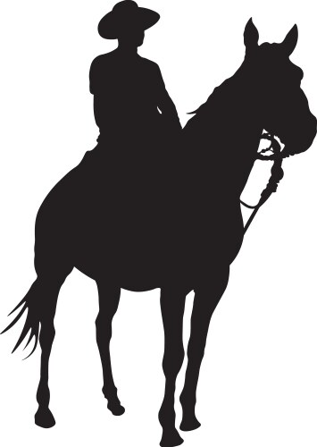 Running Horse With Rider Outline Cowboy Riding Running Horse Hi Res