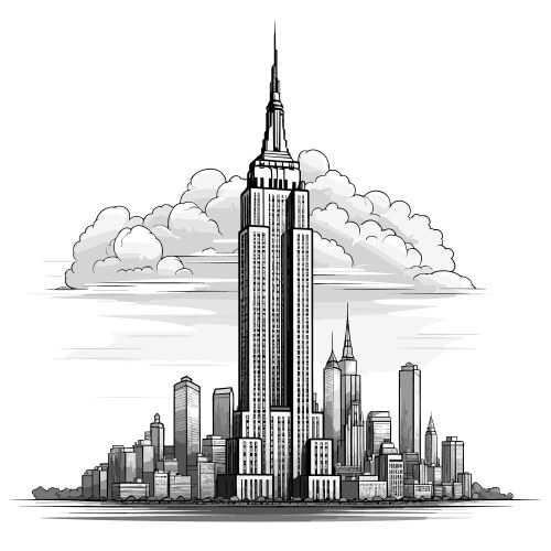 Empire state building Royalty Free Vector Image