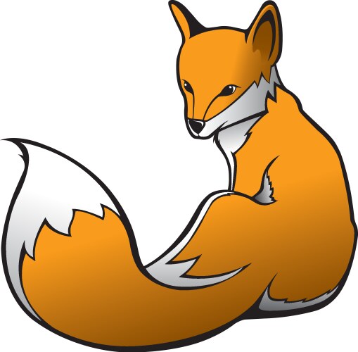 Simple fox Royalty Free Vector Image - VectorStock