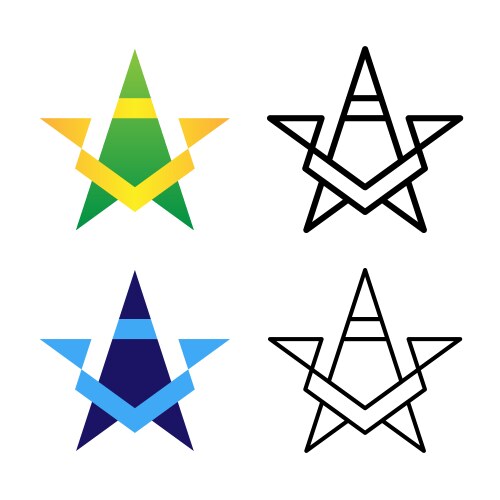 Infinity logo template set infinite symbol icon Vector Image