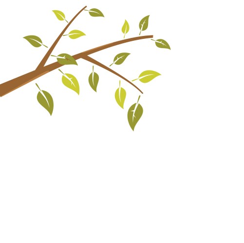 Bird and branch Royalty Free Vector Image - VectorStock