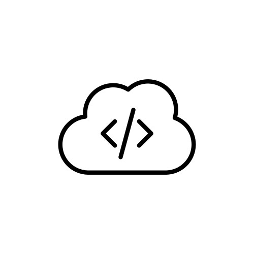 Cloud code icon Royalty Free Vector Image - VectorStock