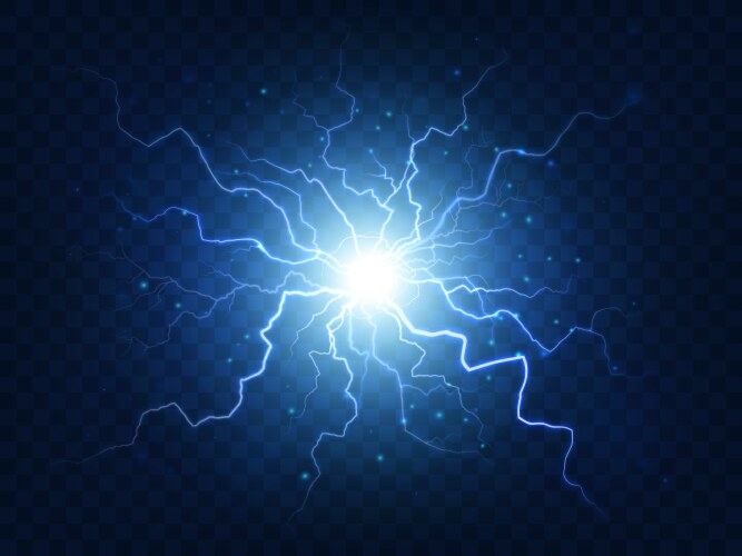 Plasma Energy Burst - Electric Spark Royalty Free Vector