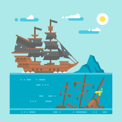 Shipwreck Vector Images (over 2,600)