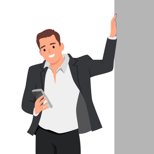 Man Leaning Against Wall Vector Images (66)