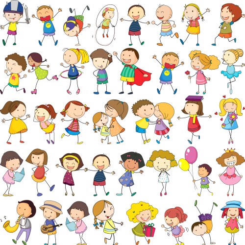 Children and party Royalty Free Vector Image - VectorStock