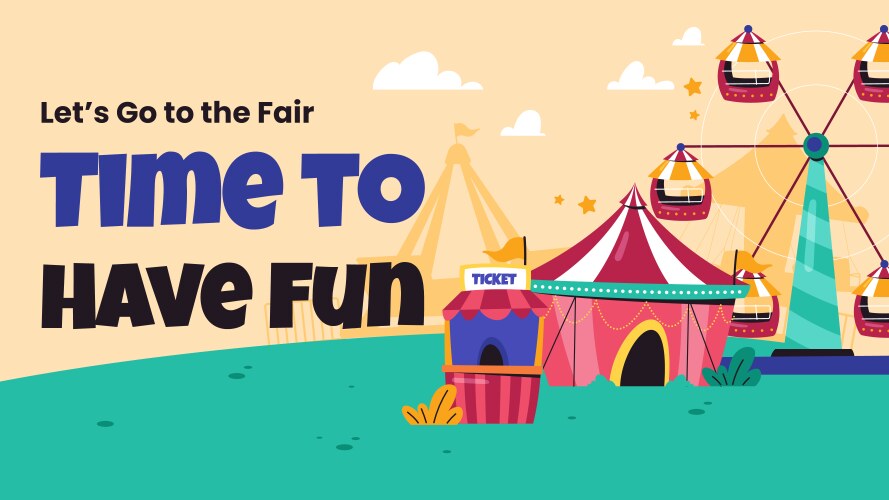 Flat carnival celebration youtube thumbnail Vector Image