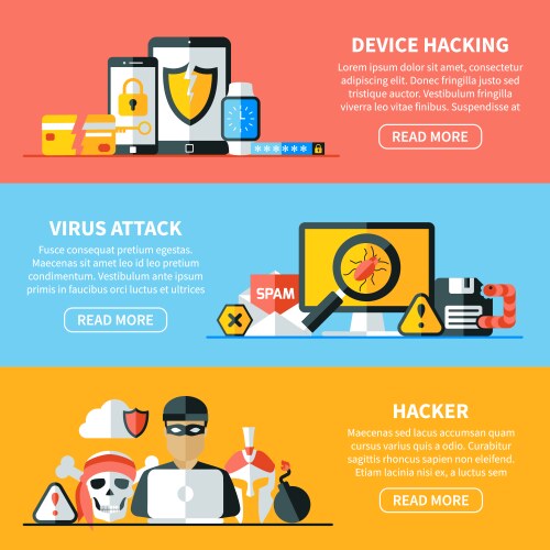 Cyber crime hacking and phishing concept Vector Image