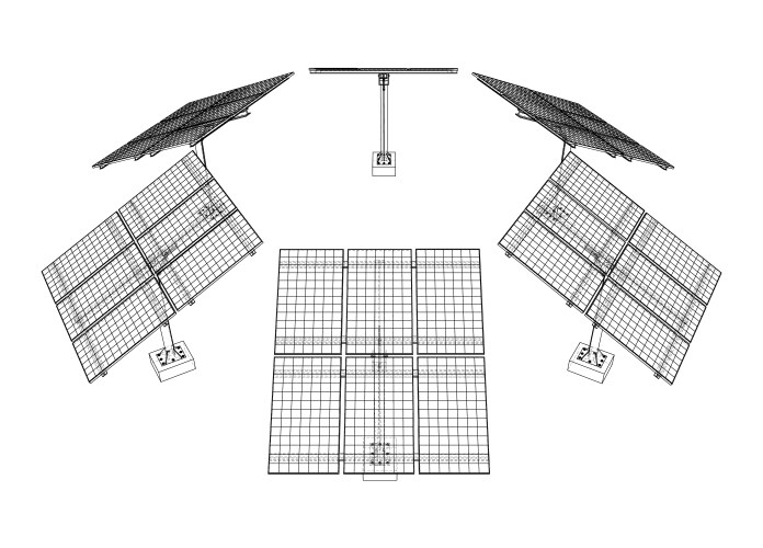 Solar panel one line silhouette doodle outline Vector Image