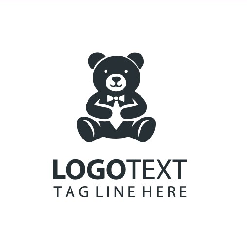 Teddy bear logo Royalty Free Vector Image - VectorStock Teddy bear logo Royalty Free Vector Image - VectorStock