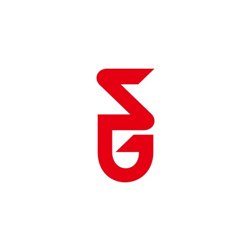 Letter sg abstract dimension simple geometric logo