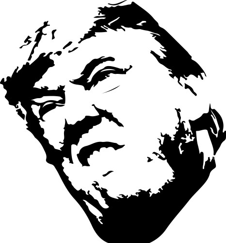 Donald trump silhouette Royalty Free Vector Image