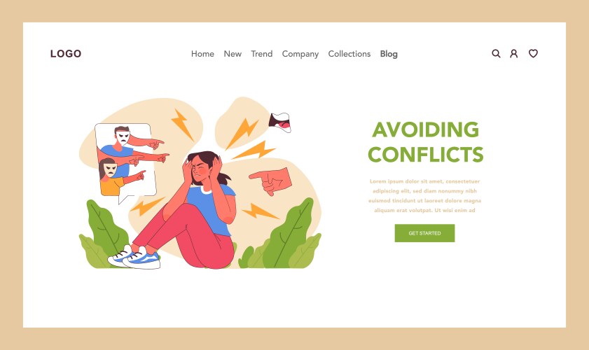 Adolescent egocentrism concept flat Royalty Free Vector