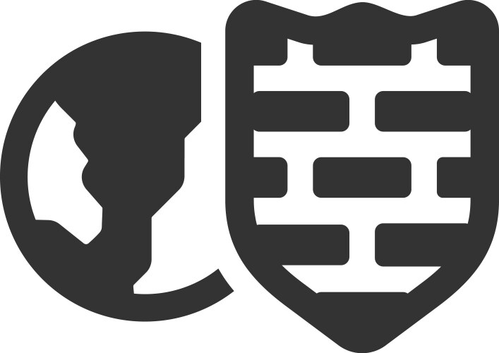 Network firewall protection icon Royalty Free Vector Image