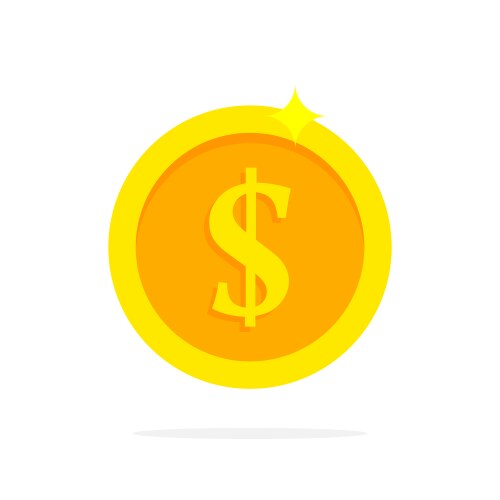 Gold coin chart financial Royalty Free Vector Image