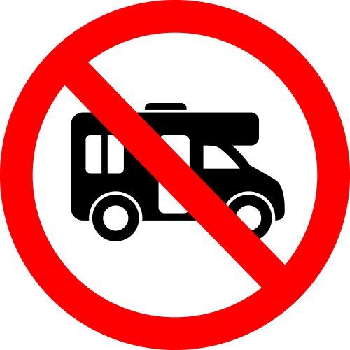 No camping red frame Royalty Free Vector Image