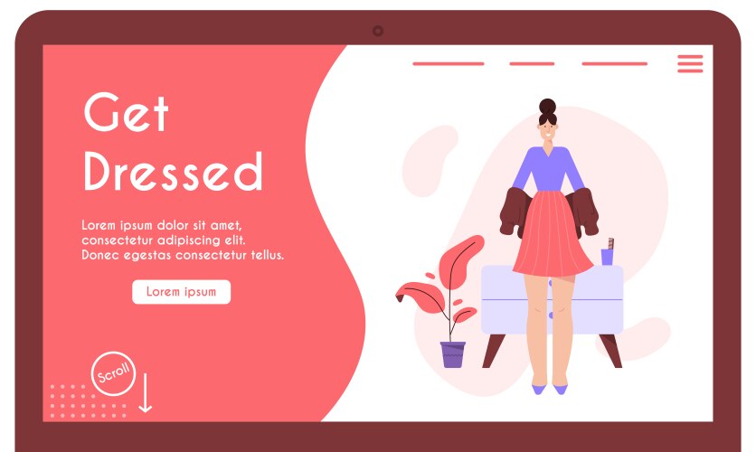 Woman dress code infographic on pink Royalty Free Vector