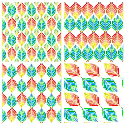 Rainbow color mosaic seamless pattern Royalty Free Vector