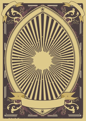 A vintage background frame with golden ornament Vector Image