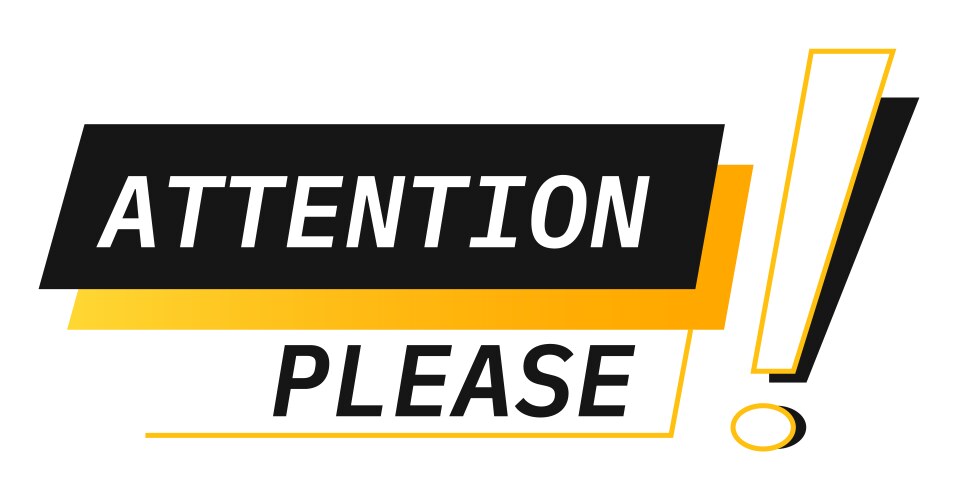 Attention Please Vector Images (over 1,600)