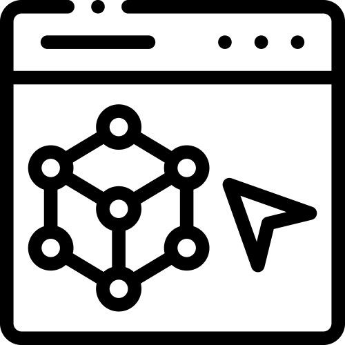 3d Modeling Icon Thin Linear Style Design Vector Image
