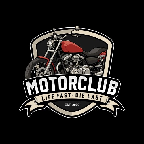 Custom motorcycle emblems labels badges logos Vector Image